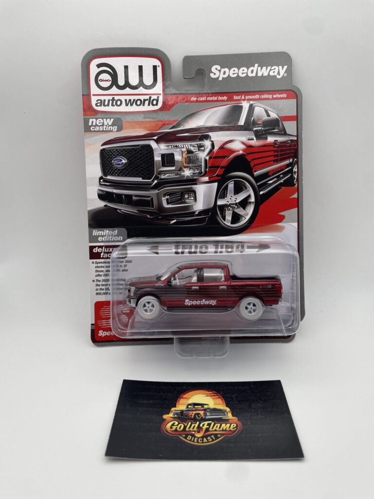 AutoWorld Ultra Red CHASE Speedway 2020 Ford F-150 Lariat - Gold Flame ...